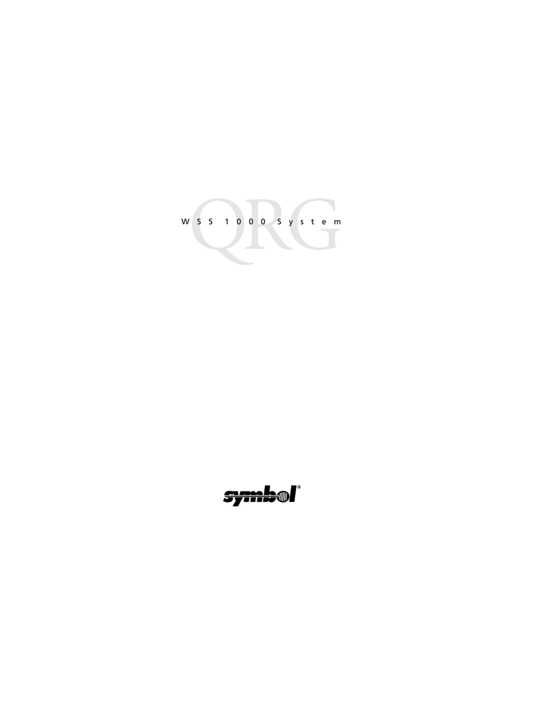 Symbol WSS 1000 Quick Reference Manual | Manualzz