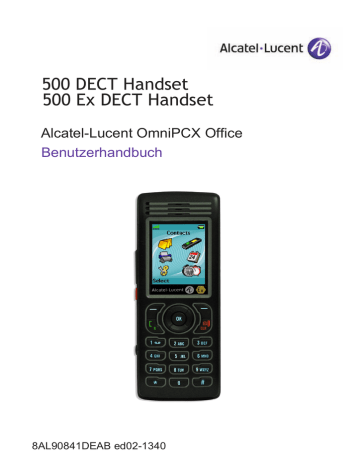Alcatel-Lucent 500 DECT Handset Bedienungsanleitung | Manualzz
