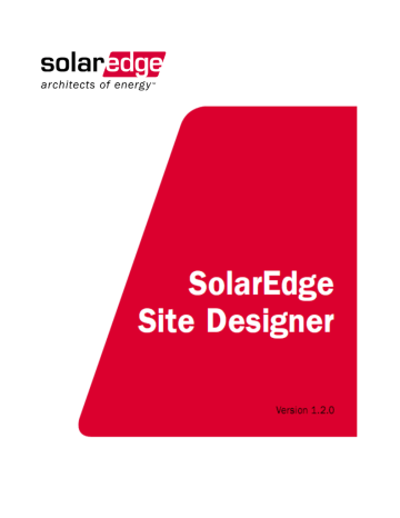 SolarEdge design software Manual | Manualzz