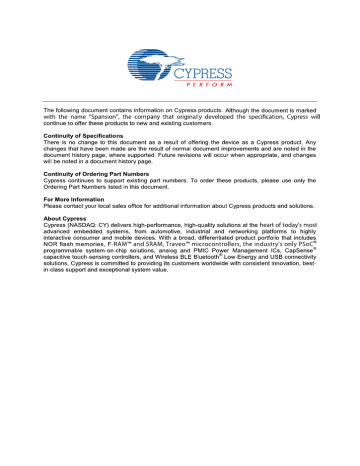 Cypress FM3 Family Application Note | Manualzz