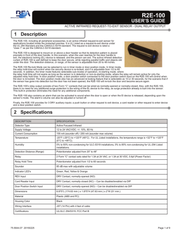 BEA R2E-100 User Guide | Manualzz