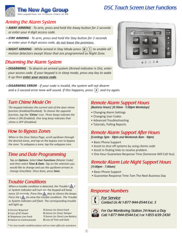 DSC Touch Screen Alarm System User Manual | Manualzz