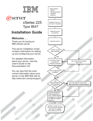 IBM xSeries 225 Installation Guide | Manualzz