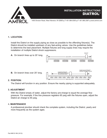 Amtrol 537-1 Diatrol 3/4 in. Stainless Steel and Plastic MNPT Water ...