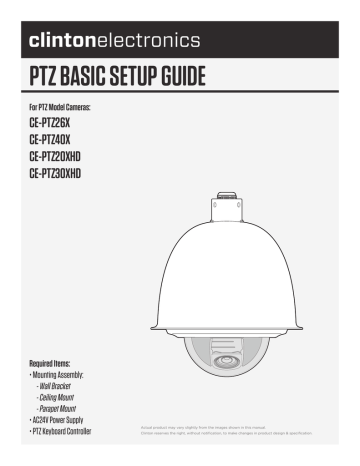 PTZ Basic Setup Manual | Manualzz
