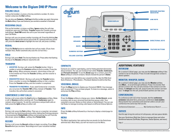 Digium D40 IP User Guide | Manualzz