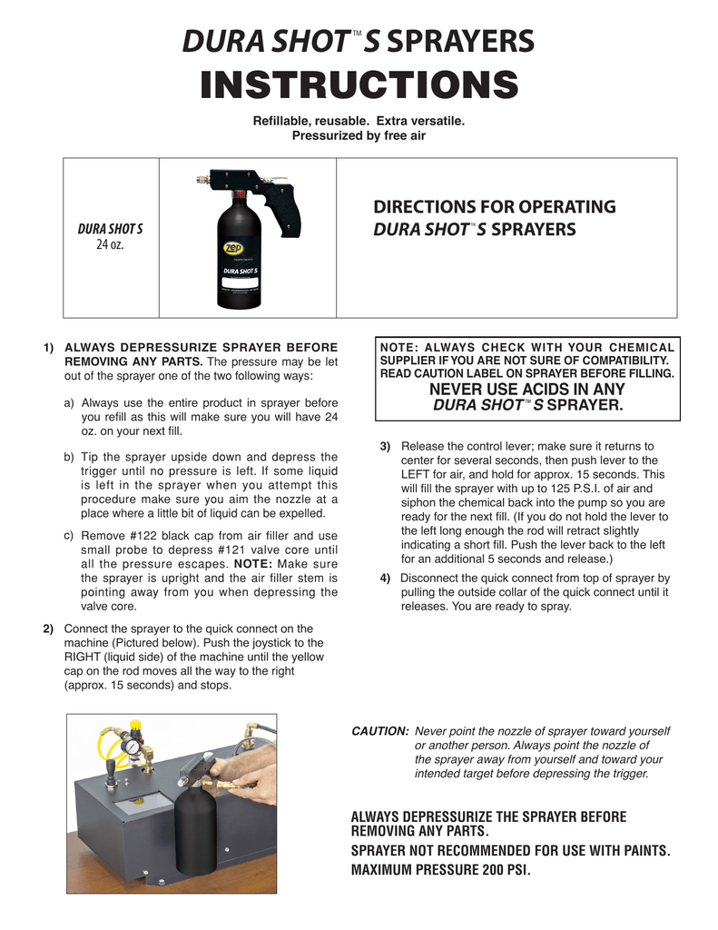 Surespray Sprayer Instructions at Charlott Leff blog