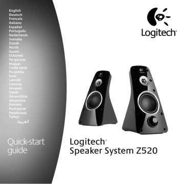 Logitech Z 520 Quick-Start Guide | Manualzz