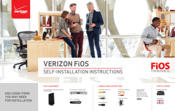 Verizon FiOS Quantum Gateway Router Self-Installation Instructions ...