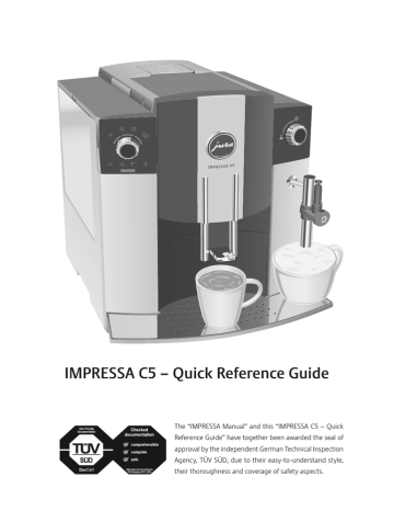 JURA IMPRESSA C5 Quick Reference Guide | Manualzz