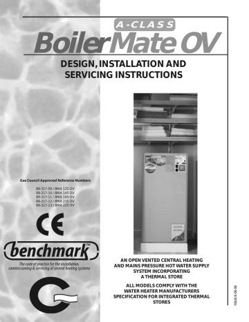 Gledhill BoilerMate A-Class OV Design, Installation And Servicing Instructions | Manualzz