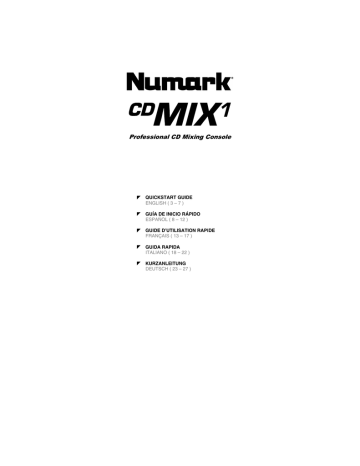 Numark CD MIX-1 Schnellstartanleitung | Manualzz