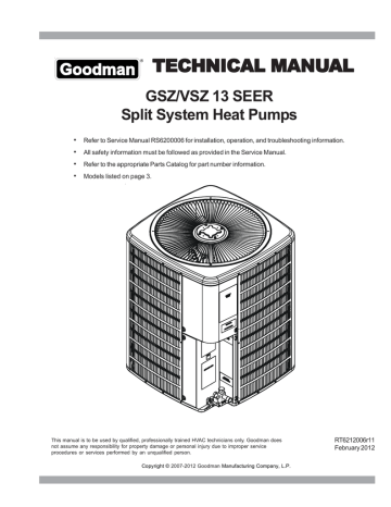 Goodman Technical Manual | Manualzz
