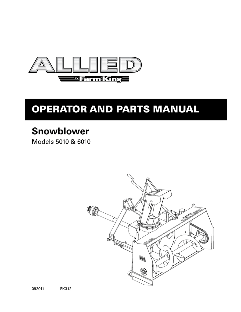 Allied 6010 Operator And Parts Manual | Manualzz