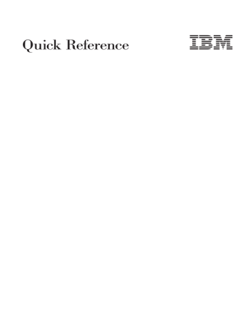IBM Personal Computer Quick Reference | Manualzz