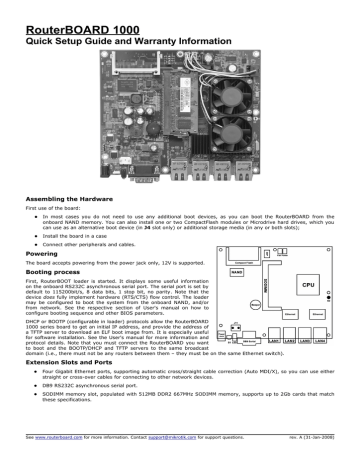 RouterBOARD 1000 Quick Setup Guide | Manualzz