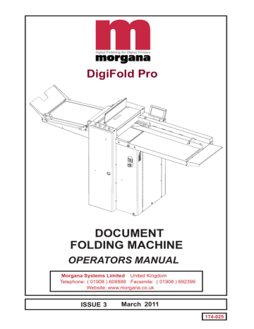 Morgana Digifold Pro UL Operator's Manual | Manualzz
