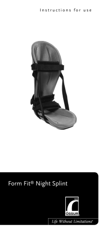 Form Fit Night Splint Instructions for use | Manualzz