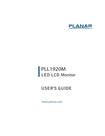 Planar PLL1920M User's Guide | Manualzz