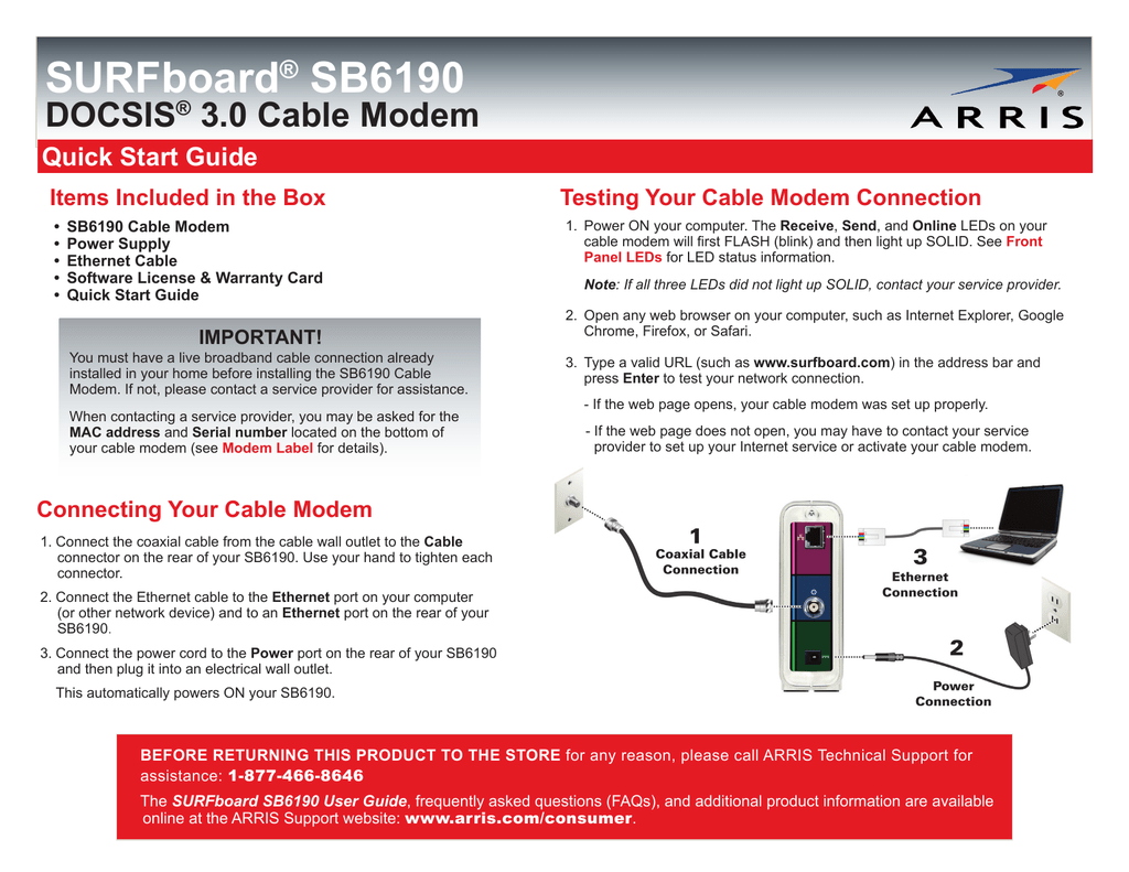 Arris Surfboard Sb6190 Receive Light Blinking | Shelly Lighting