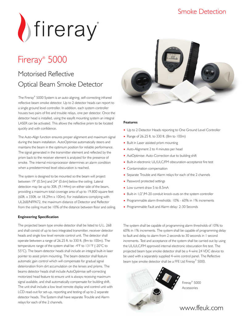 Fireray 5000 Beam Detector Installation Manual - The Best Picture Of Beam