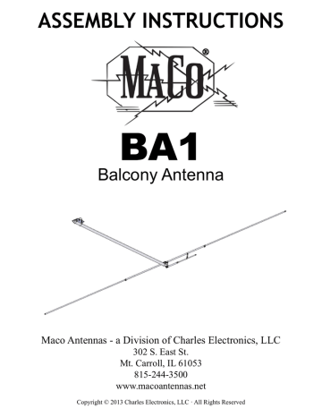 Maco Antennas BA1 Assembly Instructions | Manualzz