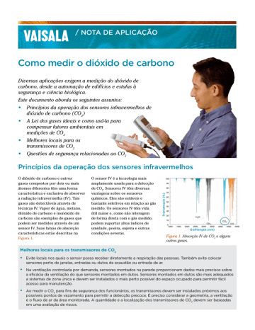 Como medir o dióxido de carbono - Nota de Aplicação CARBOCAP | Manualzz