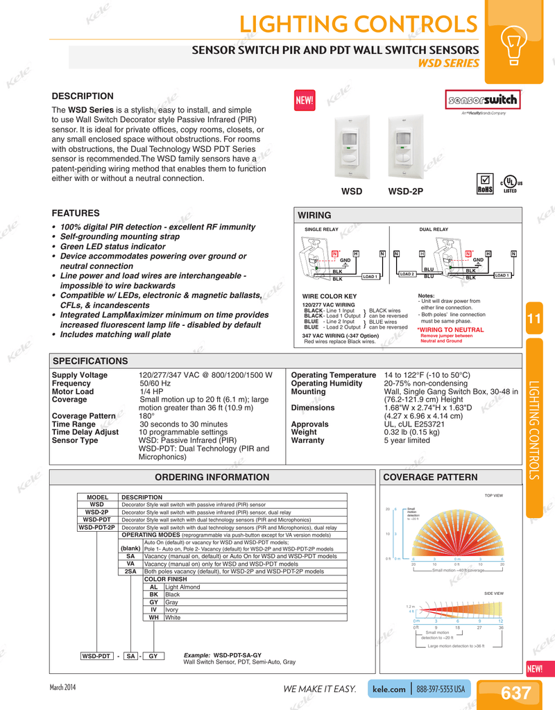 Sensor Switch Wsd 2p Wiring Diagram - Wiring Diagram