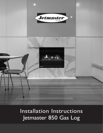 Jetmaster 850 Gas Log Installation Instructions Manual | Manualzz