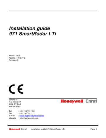 971 SmartRadar LTi Installation Guide | Manualzz