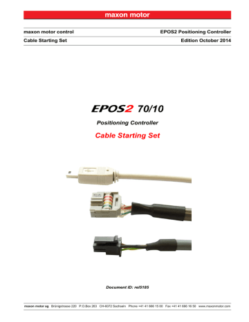 EPOS2 70/10 Positioning Controller User Manual | Manualzz