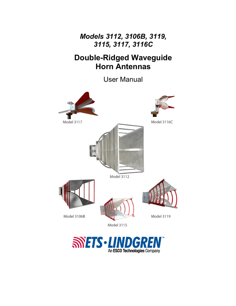 ETS-Lindgren 3117 Antenna Owner's Manual | Manualzz