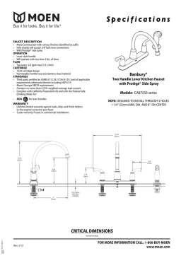 Moen CA87553 - Specification, User manual, Exploded Parts View