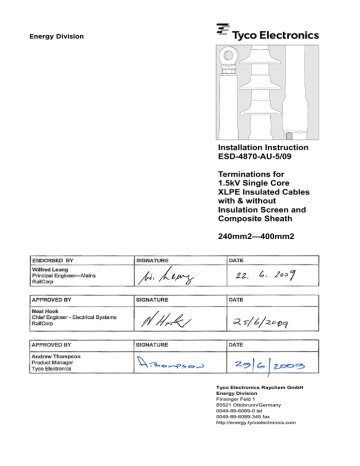 Cable Termination Installation Instructions | Manualzz