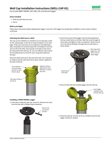 Onset Well Cap Installation Instructions | Manualzz