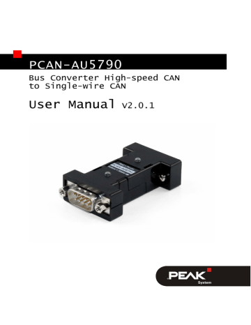 Bus Converter PCAN AU5790 User Manual | Manualzz