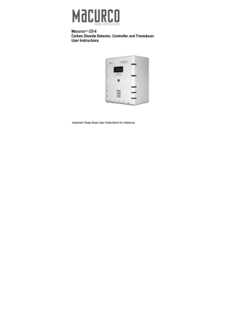 Macurco CD 6 User Instructions | Manualzz
