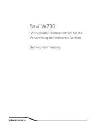 Plantronics Savi WO2 - User manual, User Guide