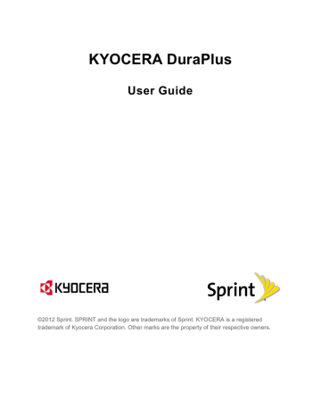 KYOCERA DuraPlus Sprint User guide | Manualzz