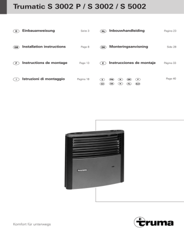 Truma Trumatic S 3002 Installation Instructions Manual | Manualzz