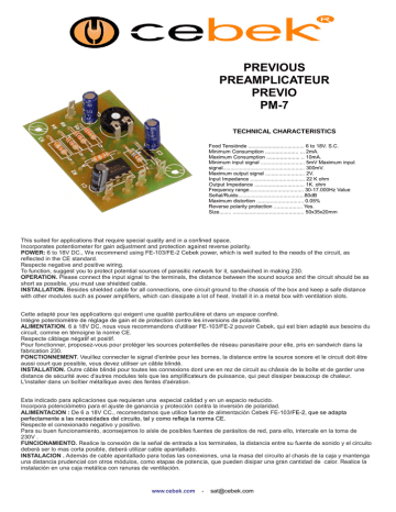 Cebek PM-7 Instructions | Manualzz