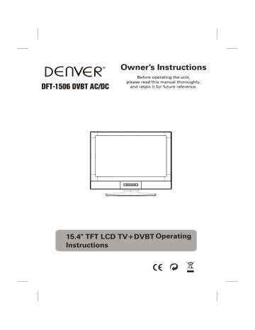 DFT-1506 DVBT AC/DC Owner's Instructions | Manualzz