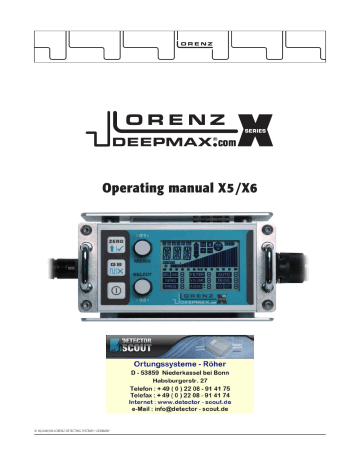 Metal Detector DEEPMAX X5, DEEPMAX X6 Operating manual | Manualzz