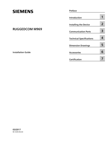 Ethernet switch RUGGEDCOM M969 Installation Guide | Manualzz