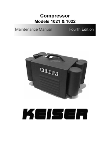 Keiser Air Compressor 1021, 1022 - Maintenance Manual | Manualzz