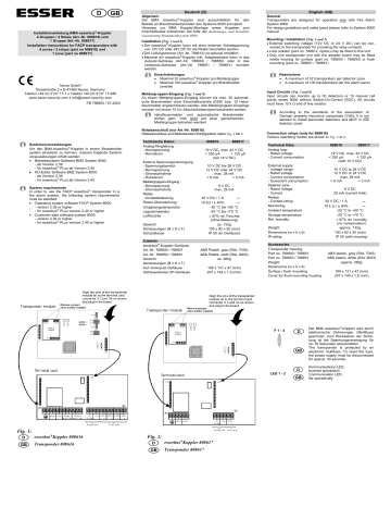 Esser esserbus 808616, 808617 Installation Instructions | Manualzz