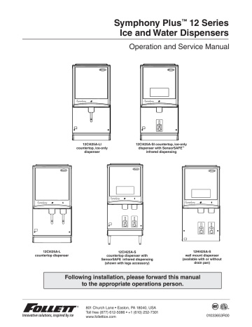 Follett 12CI425A-SI Operation And Service Manual | Manualzz
