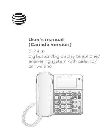 AT&T CL4940 User manual | Manualzz