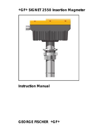GEORGE FISCHER +GF+ SIGNET 2550 Instruction manual | Manualzz
