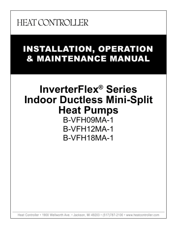 MARS Mini-Splits VFHxxMA InverterFlex Series-Wall Console Installation ...